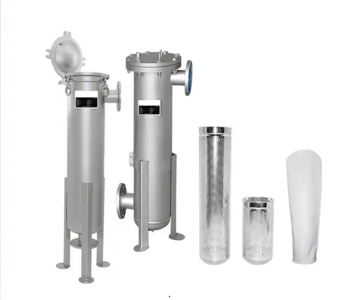 stainless steel flat cover single bag filter housing